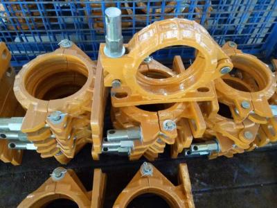 Cina Serratura per tubi per camion di pompe di calcestruzzo Serratura per tubi gialla e rossa per accessori ad alta pressione e resistenti all'usura in vendita