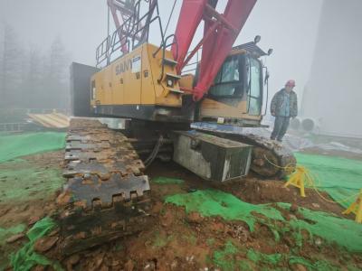 中国 緑の基礎建設およびリフティングニーズのための73m 最大リフティング高度 SCC900A クローラークレーン 販売のため