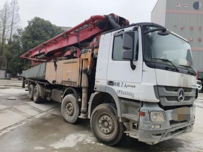China Red and Yellow SANY 56M Mobile Concrete Pump Total Weight 34600kgs for Stable Pumping by SANY for sale