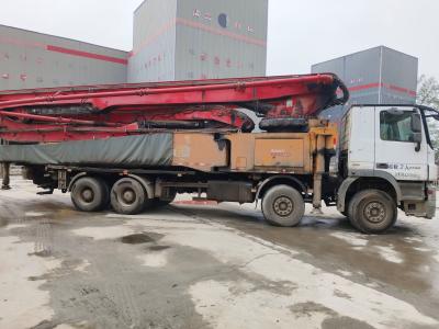 China Red and Yellow SANY 56M Mobile Concrete Pump Total Weight 34600kgs for Stable Pumping by SANY for sale