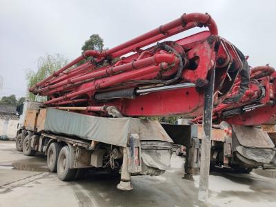 China Red and Yellow SANY 56M Mobile Concrete Pump Total Weight 34600kgs for Stable Pumping by SANY for sale