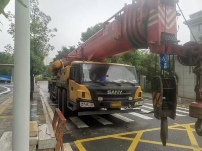 China 50m Jib Length Sany Mobile Crane 80 Ton with Weichai Engine Hydraulic Straight Arm for sale