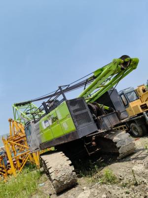 China Goedkope 85T kruipkraan ZCC850V 83m Maximale hefhoogte Gele kleur Te koop