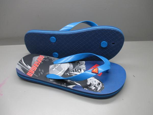 Quality PE EVA Materials Kids Flip Flops Superman Character Open Toe Childrens Sandals for sale