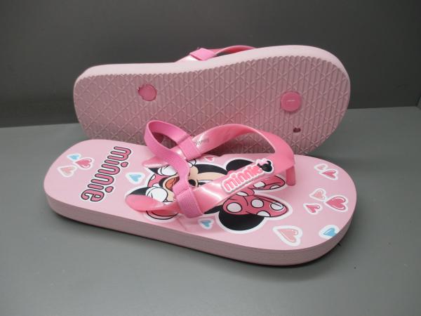 Quality Licensed Minnie Character Kids Flip Flops Sandals Screen Print And 3D Print for sale