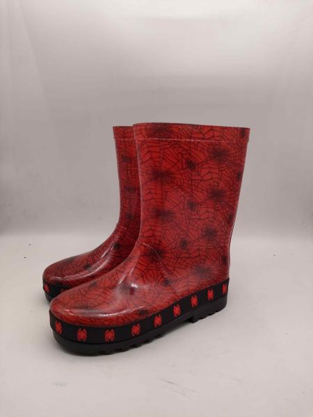 Quality 100% Waterproof PVC Character Rain Boots Childrens Size Anti Slip OEM Logo for sale