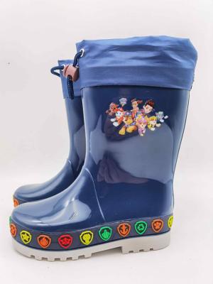 China Polyvinyl Chloride Kids Rain Boots Light Up Gum Boots Customized Logo for sale