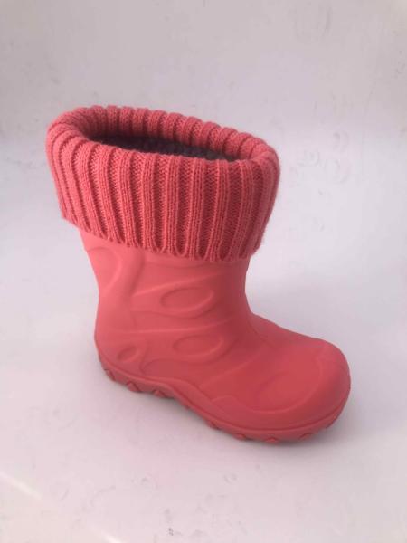 Quality Slip Resistant TPR Kids Rain Boots Lightweight With Warm Knits Customized Colors for sale