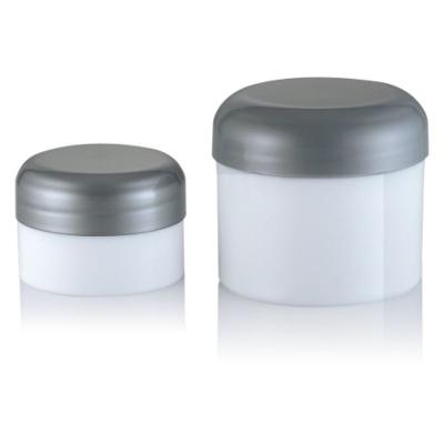 China Collar Material PP 30ml 50ml Cosmetic Container Plastic Cream Jar with Lids for sale