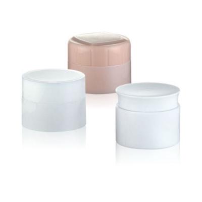 China SKIN CARE Refillable White PP Cream Jar 20g 50g 100g 250g with Lid Plastic Type for sale