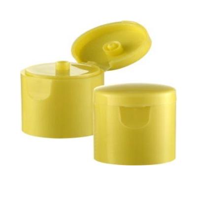 China Personal Care Eco Friendly Refillable 24mm 410 Screw Cap Lid Black Pink Flip Top Cap for sale