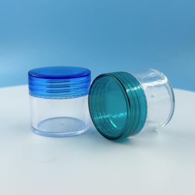 China 20g 30g 50g Transparent Plastic Jar Empty Refillable Cosmetic Cream Jar for Industrial for sale