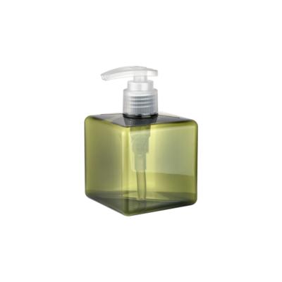 China Custom Color 250ml PETG Bottle Green Pump Bottle for Shampoo and Lotion for sale