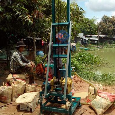 China Small portable rig but powerful 100m 500kg borehole drilling machine rigs portable water well drilling rigs for sale