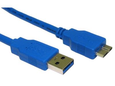 China Blue Round USB3.0  A Male to Micro Charge Cable for sale