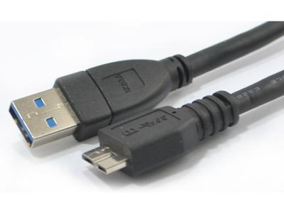 China Black Round USB3.0 A Male to Micro B Charge Cable for sale
