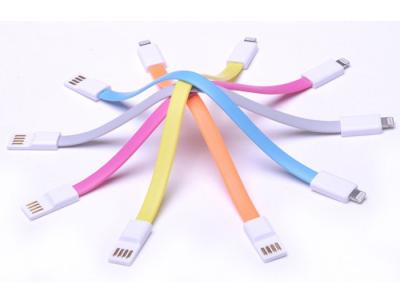 China Colorful Flat Cable A male to 8 Pin Apple Connector for sale