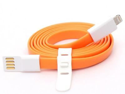 China Orange Flat Cable A male to 8 Pin Apple Connector for sale