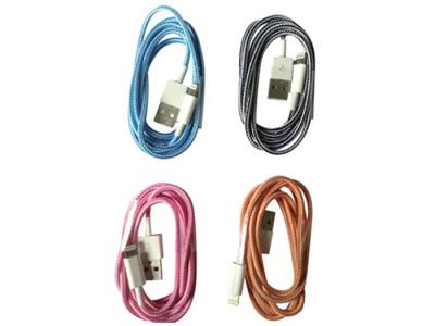 China USB2.0 A Male to 8pin Lightning connector Cable for Apple with Braided Nylon Fabric Mesh for sale