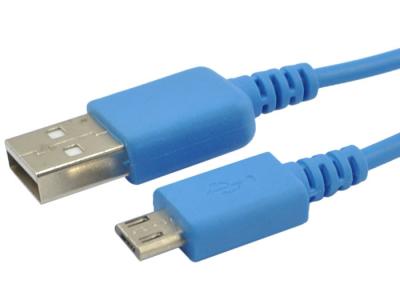 China Blue USB2.0 Charge & Transfer Data Cable to Micro 5 Pin Connector Cable for sale