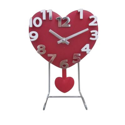 China Fashional Home Decor 3D number heart shape desk table clock for sale