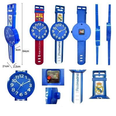 China OEM fashion design watch shape wall clock for sale