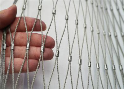 China Malha animal polonesa do cerco do jardim zoológico de Webnet do cabo da rede de arame 304 316 Inox à venda