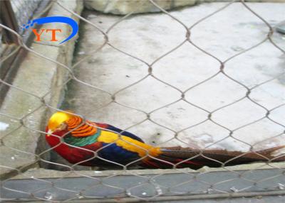 China Flexible Handwoven 2.4mm Stainless Steel Knotted Rope Mesh In Zoo Netting for sale