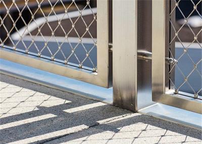 China Staircase Expanded Metal Wire Mesh AISI 304 316 Inox Cable Wire Mesh With Sleeves for sale