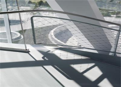 China Ferrule Stainless Steel Diamond Mesh Wire Mesh SS 316 Inox Wire Cable Net 60x60mm for sale