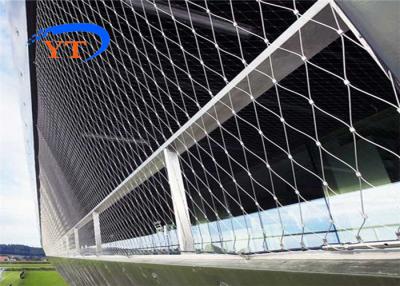 China Ferrule Diamond Mesh Fence Wire Fencing Inox 316 Stainless Steel Rope Mesh Net for sale