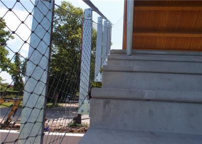 China Knotted Diamond Fencing Stainless Steel Rope Mesh 304 Ss 80x80mm 2.0mm for sale