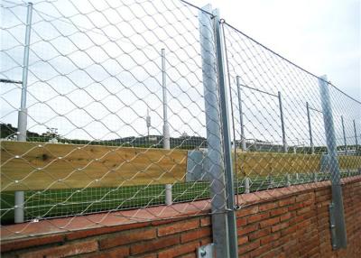 China Aisi Ss316 Ferrule Rope Mesh Diamond Woven Wire 80x80mm for sale