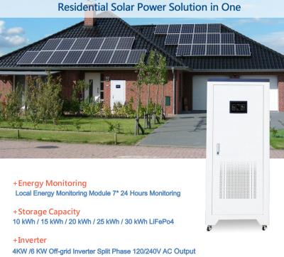 China inversor Home Depot do poder da central elétrica de energias solares 6kw com a bateria LiFePO4 à venda