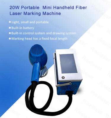 China 6KG Protable Animal Ear Tag Laser Marking Machine Fiber Laser Etching Machine 20w for sale