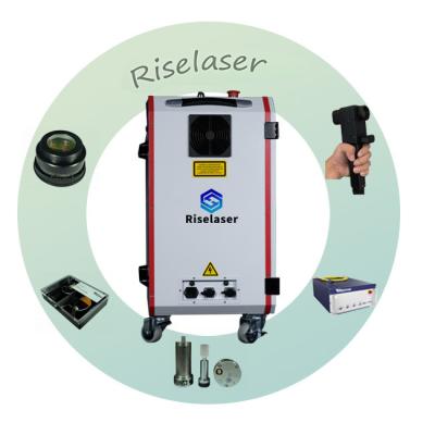 China Easy Moving Laser Cleaning Machine Laser Rust Removal Machine With Trolley Case for sale