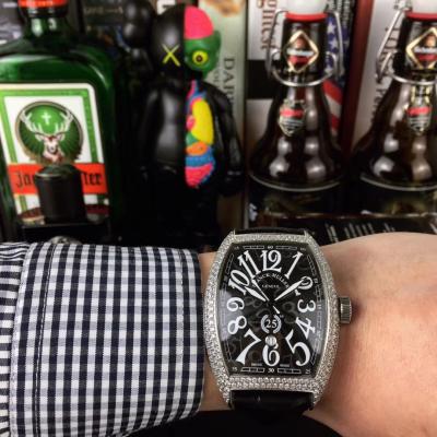 China FM Men Diamonds Bezel & Case Automatic Watch - 1W0005 for sale