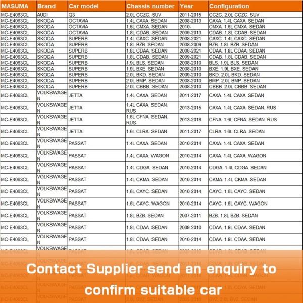 Quality MC-E4063CL MASUMA Ecommerce Goods Auto Cabin Air Filter 1K1819653B 1K1819669 for for sale