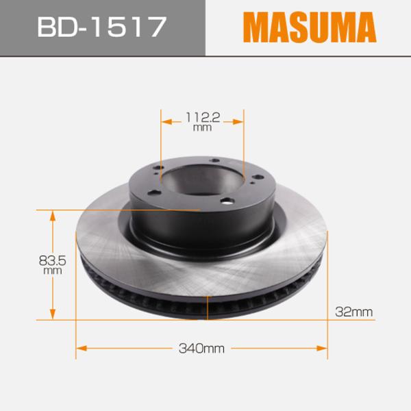 Quality MASUMA Car Spare Parts Brake Disc 4351260180 43512-60180 for TOYOTA LAND CRUISER for sale