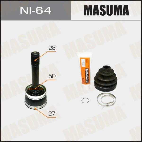 Quality Japanese Car 1989-2002 NI-64 MASUMA Auto 40Cr Shaft CV Joint KDJ125L for NISSAN for sale