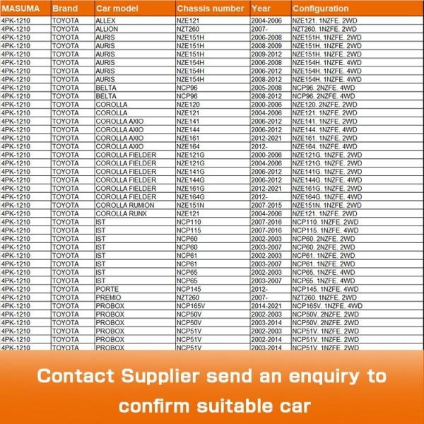 Quality 60.5*1.1*1cm MASUMA Auto Accessories V-Belt 21140-ND000 for NCP59G 1NZFE 4WD for sale