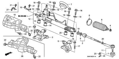 China OE NO. 53601-SWA-Q01 MASUMA RHD Engrenagens de direção hidráulica para Honda Cr-V SR-5001 à venda