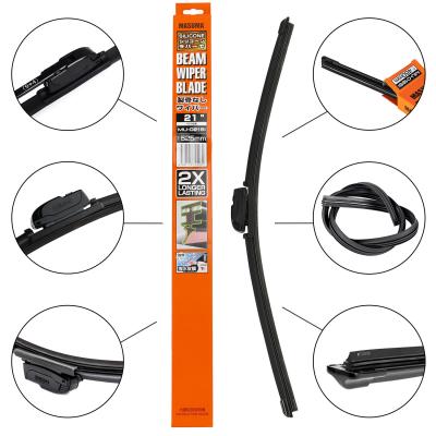 Cina 21 pollici senza telaio Silicone Wiper Blade MU-021Si per Mazda J-HOOK Referenza NO. 3397018400 in vendita