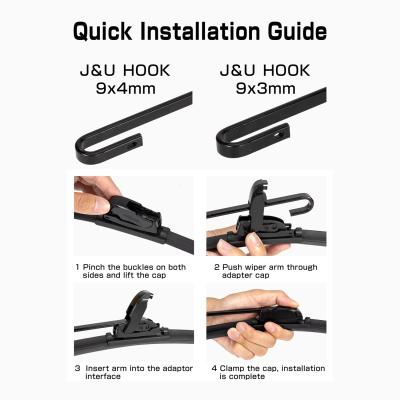 Cina 21 pollici senza telaio Silicone Wiper Blade MU-021Si per Mazda J-HOOK Referenza NO. 3397018400 in vendita