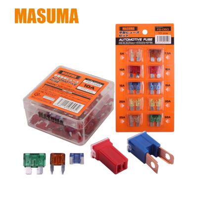 China FS-038 30A Green 100 pcs MASUMA auto Standard Blade Fuses 90982-07011 98200-33000 MS810969 URJ201L for sale
