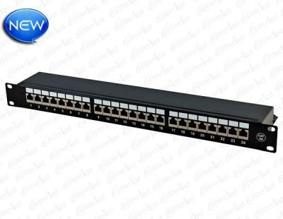 China FTP Cat.6A Patch Panel 24Port    Hot Selling 19 10G Cat.6A Shielded Patch Panel 24Port LSA IDC for sale