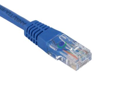 China UTP Cat.6 Patch Cord Plain Molded Blue Color for sale