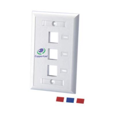 China CL-FP-1203American Type Faceplate 3 Ports   label mark for sale