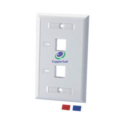 China CL-FP-1202American Type Faceplate 2 Ports   label mark for sale