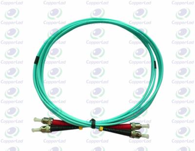 China Telecommunications Multimode Duplex ST/PC-ST/PC Fiber Optic Patch Cord OM3 3mm for sale